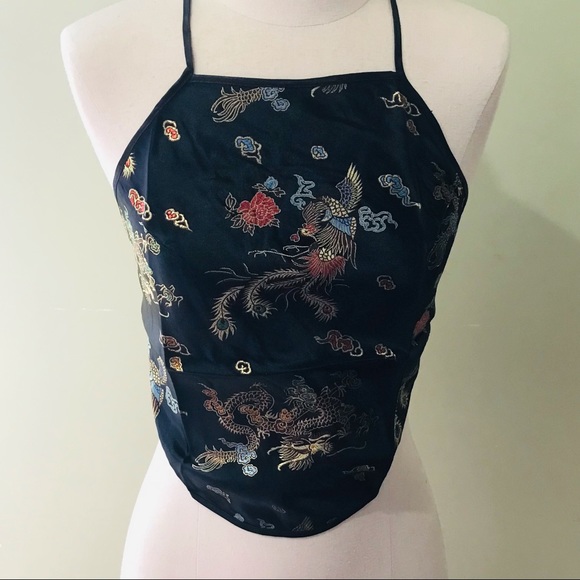 Tops | Newchinese Cheongsam Halter Crop Top | Poshmark